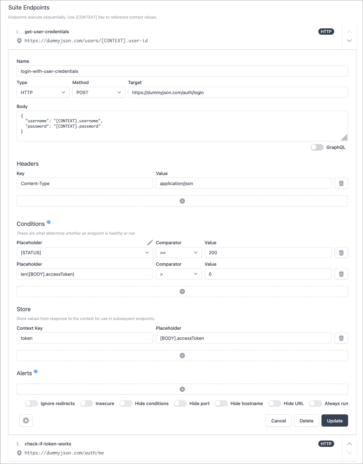Suites (alpha) | Gatus